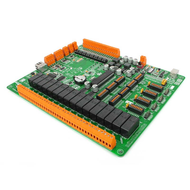 PICPLC16 v6 - PIC PLC Development Board with 16 relays