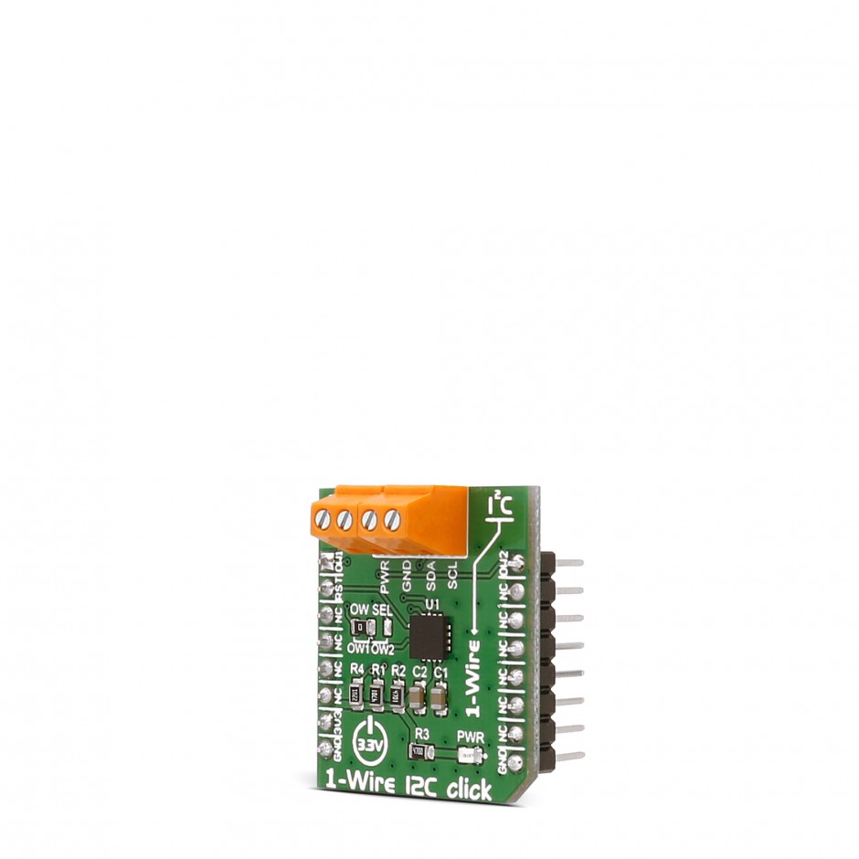 1-Wire I2C click converts I2C communication to 1-wire communication ...