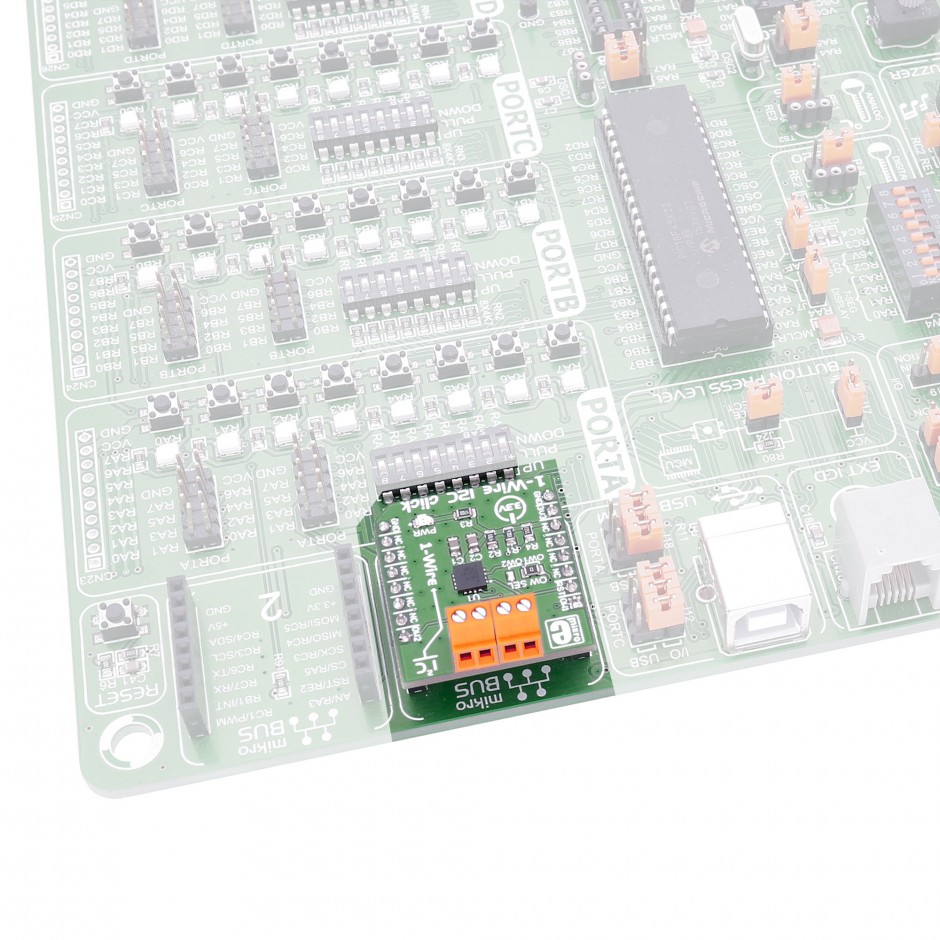 1-Wire I2C click converts I2C communication to 1-wire communication | MikroElektronika