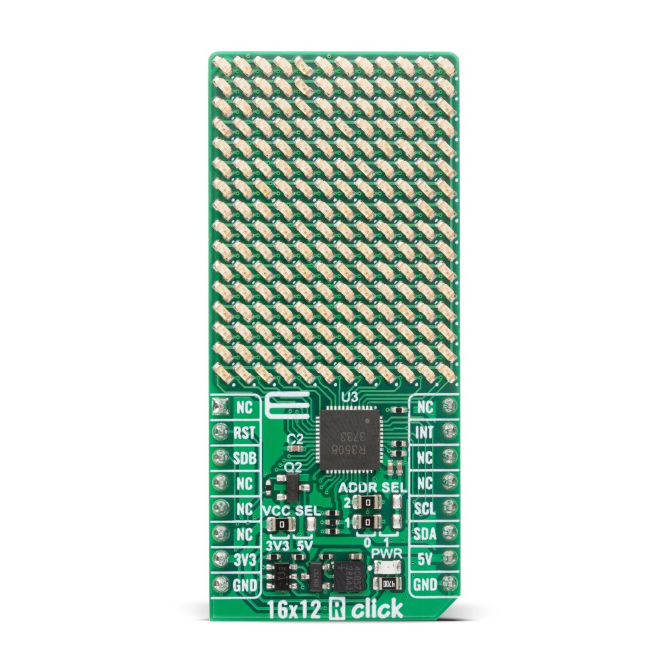 16x12 R Click - 16x12 Red LED Matrix Display | MIKROE-6669