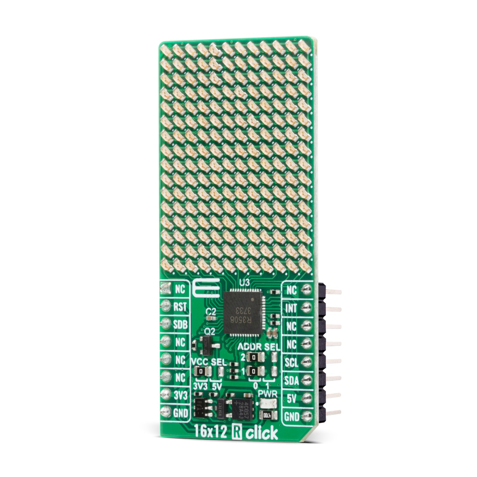 16x12 R Click - 16x12 Red LED Matrix Display | MIKROE-6669