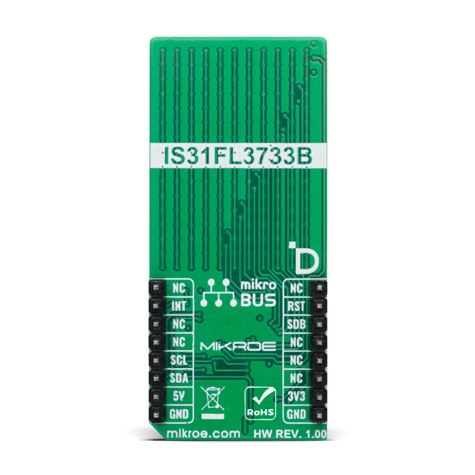 16x12 R Click - 16x12 Red LED Matrix Display | MIKROE-6669