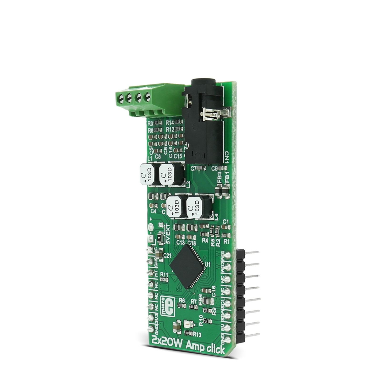 2x20W Amp click carries the MAX9744 stereo class D audio power ...