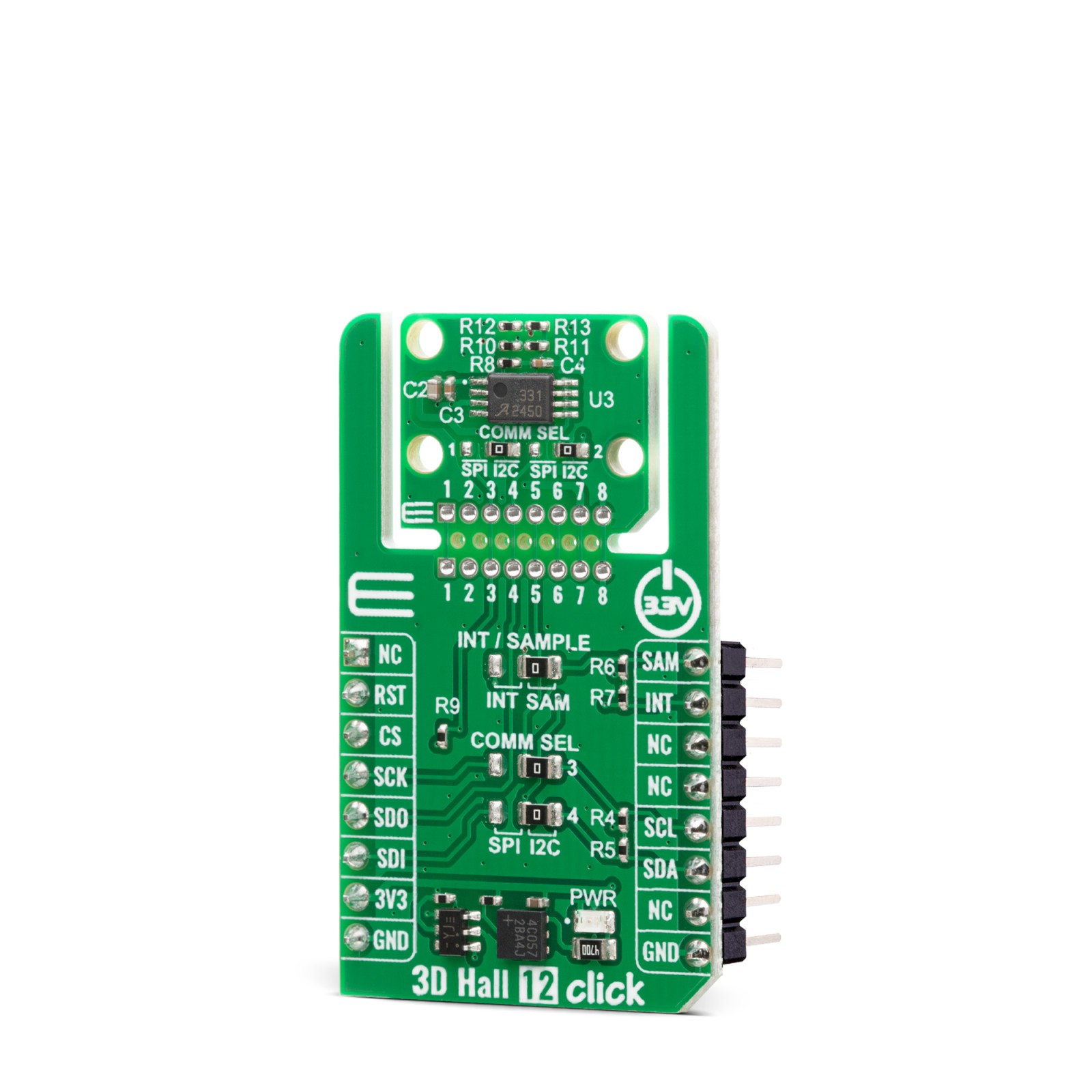 3D Hall 12 Click - I2C - For 3D magnetic field measurement | MIKROE-6654