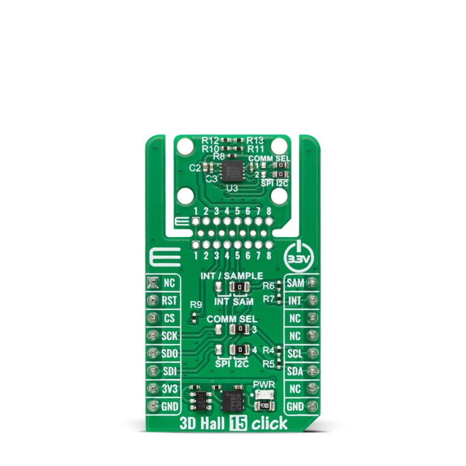 3D Hall 15 Click - I2C - For 3D magnetic field measurement | MIKROE-6607