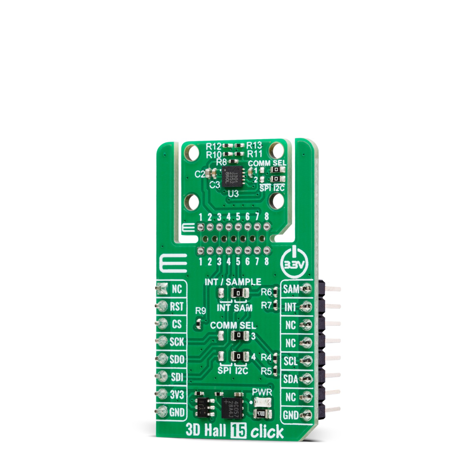 3D Hall 15 Click - I2C - For 3D magnetic field measurement | MIKROE-6607