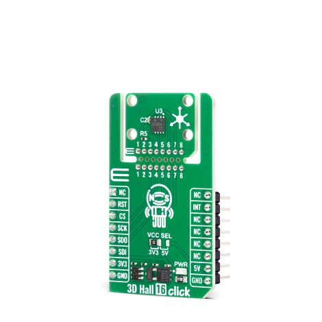 3D Hall 16 Click - 3D Magnetic Field Sensor | MIKROE-6949