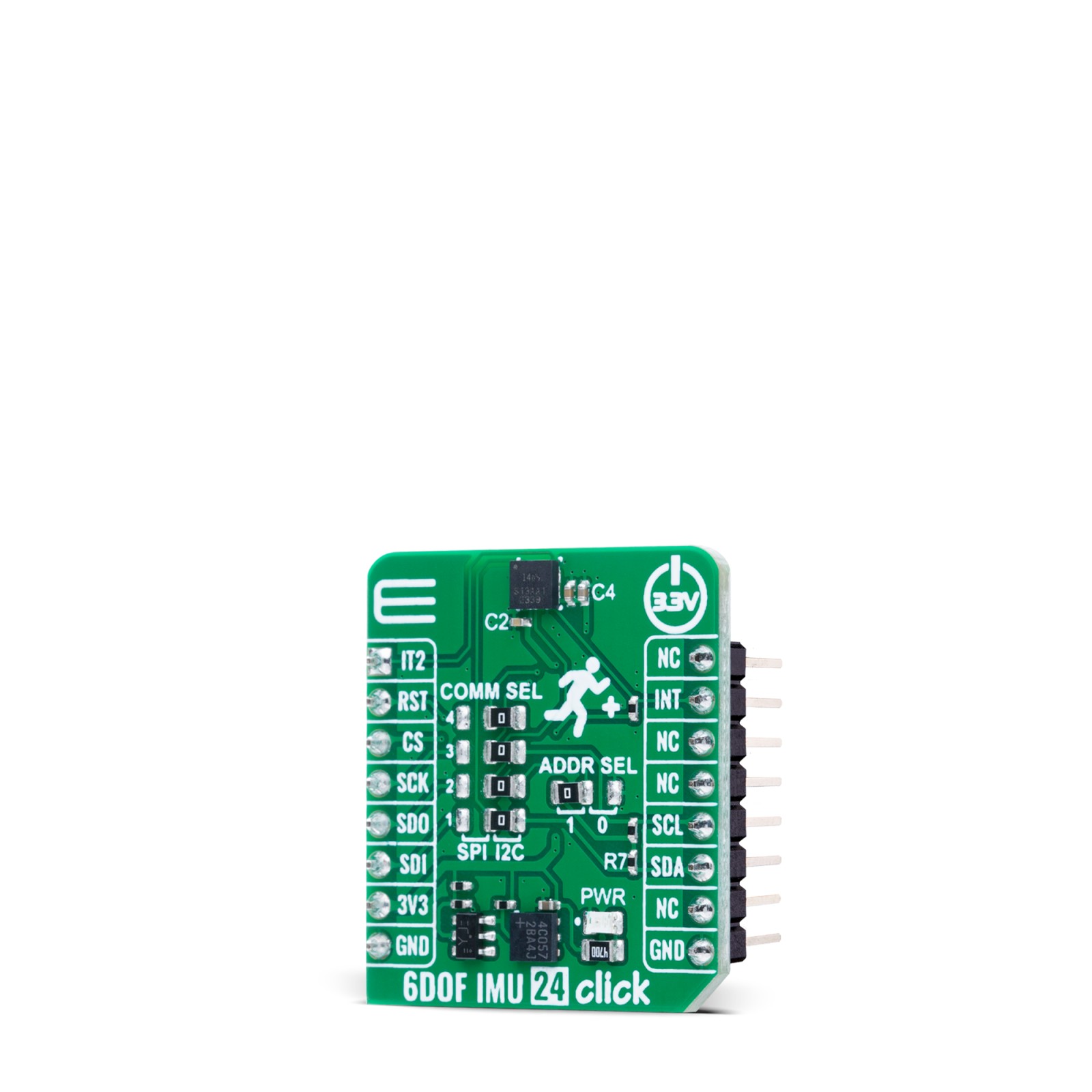 6DOF IMU 24 Click - For inertial measurement in drones | MIKROE-6420