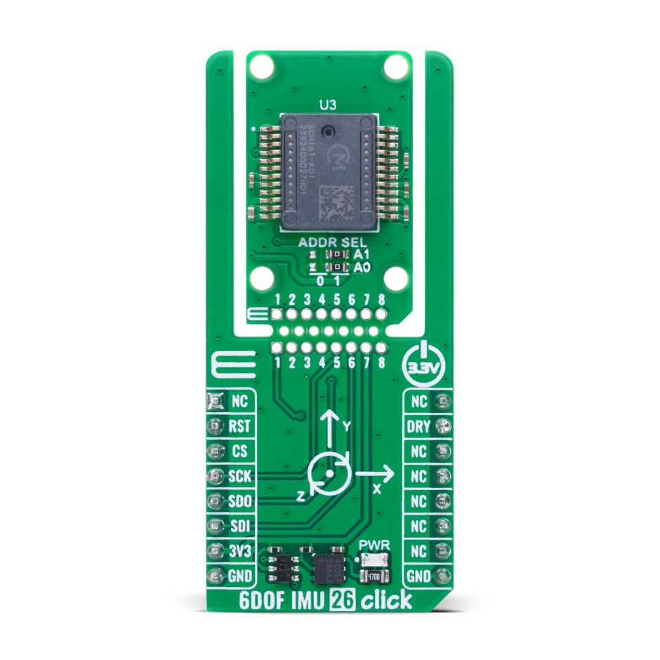 6dof Imu 26 Click 6 Axis Motion Sensing Mikroe 6572