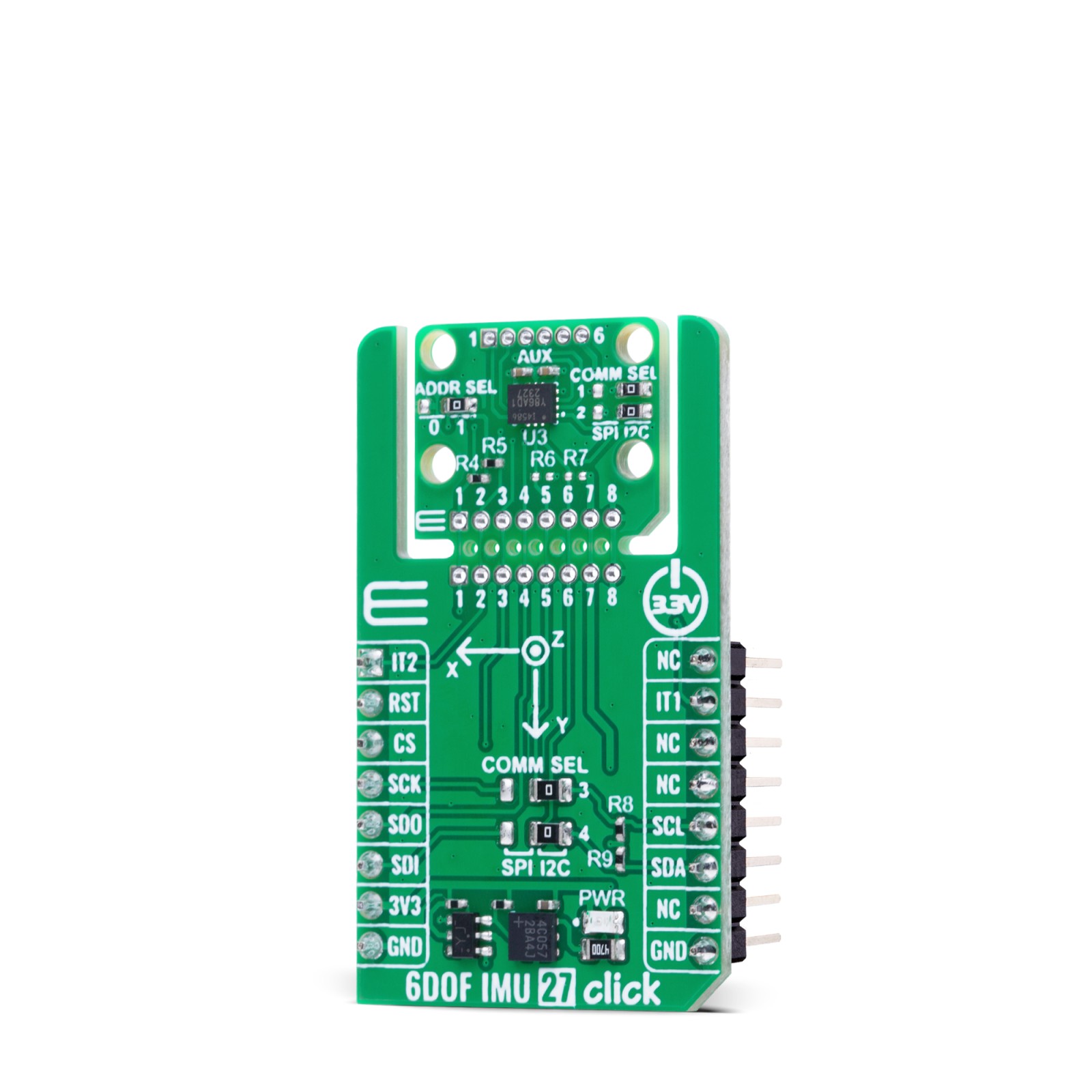 6dof Imu 27 Click For 6 Axis Motion Sensing Mikroe 6514