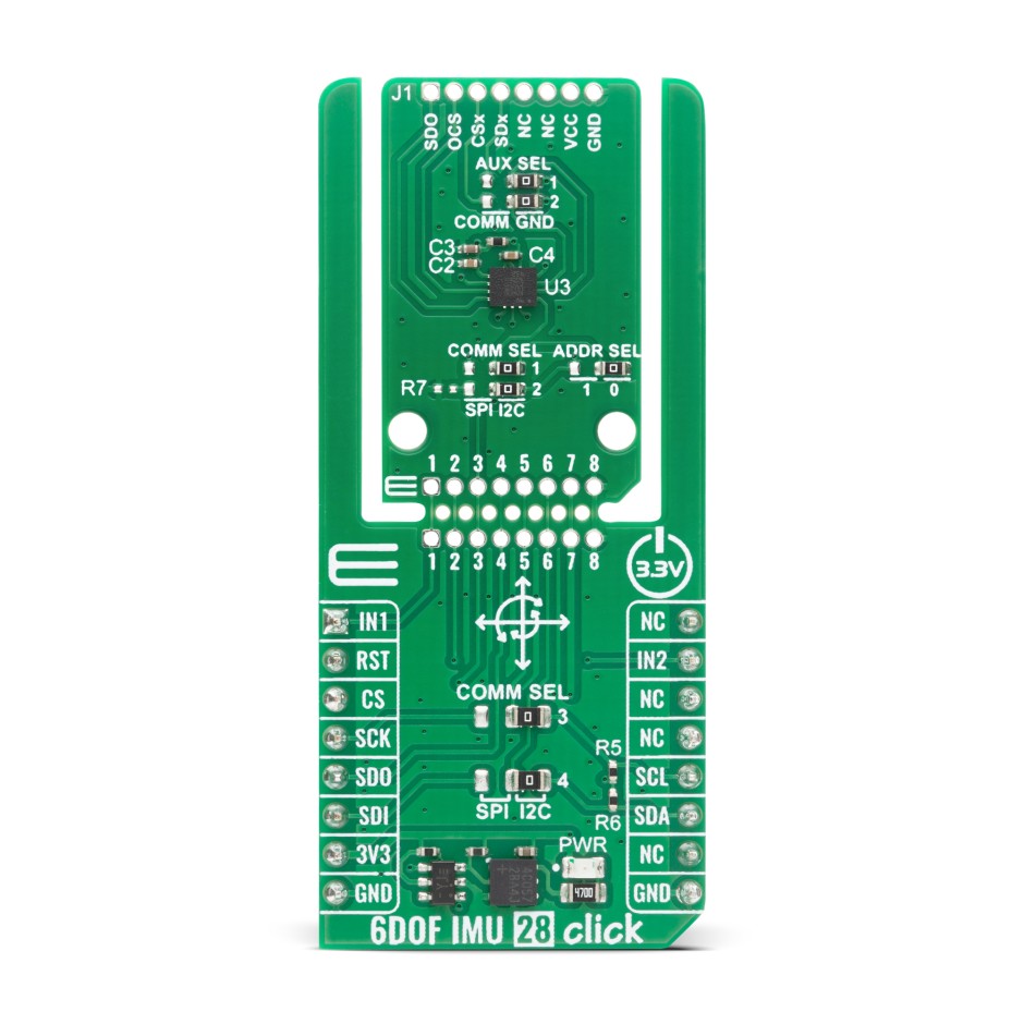 6DOF IMU 28 Click - 6-axis IMU High-G Accel | MIKROE-6749