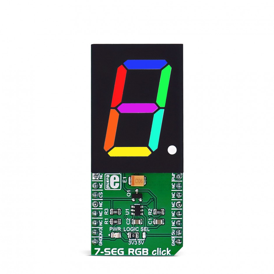 7-SEG RGB click - full color 7 segment display | MikroElektronika