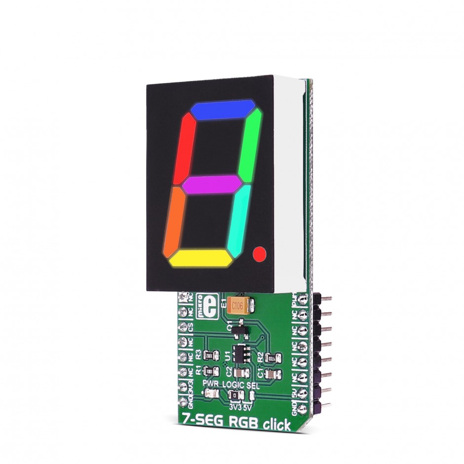 7-SEG RGB click - full color 7 segment display | MikroElektronika