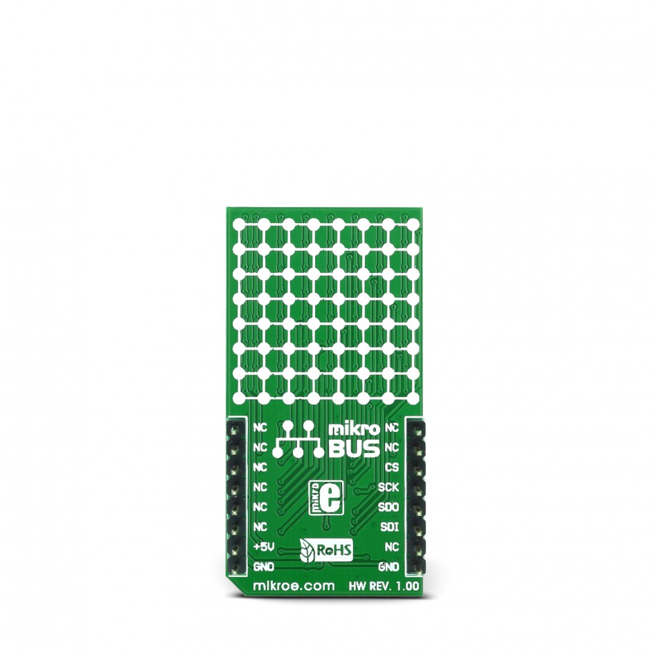 8x8 G Click - Serial 8x8 LED Matrix Display (GREEN)