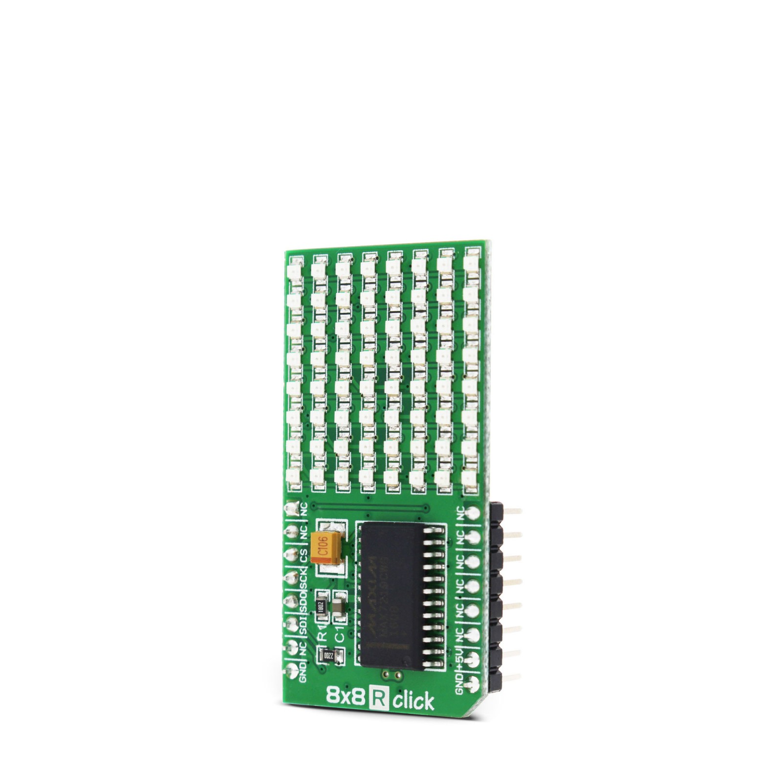 8x8 R Click - Serial 8x8 LED Matrix Display (RED)