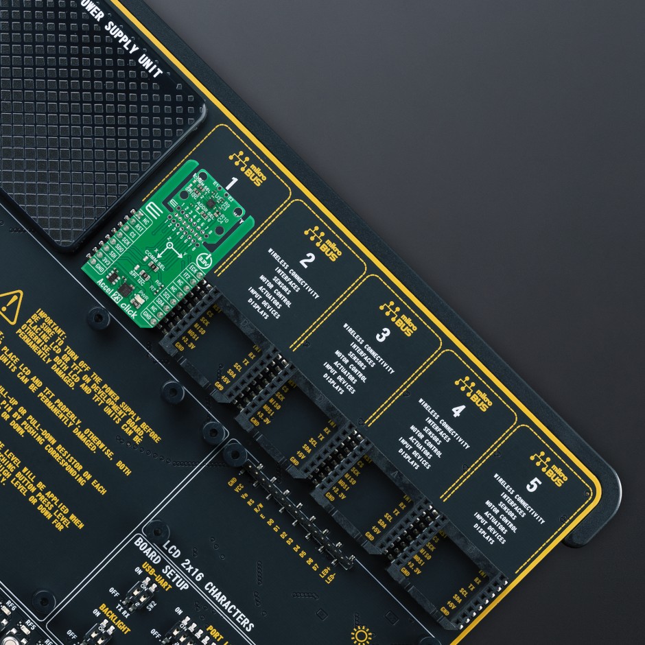 Accel 23 Click - Intelligent 3-axis accelerometer | MIKROE-6664