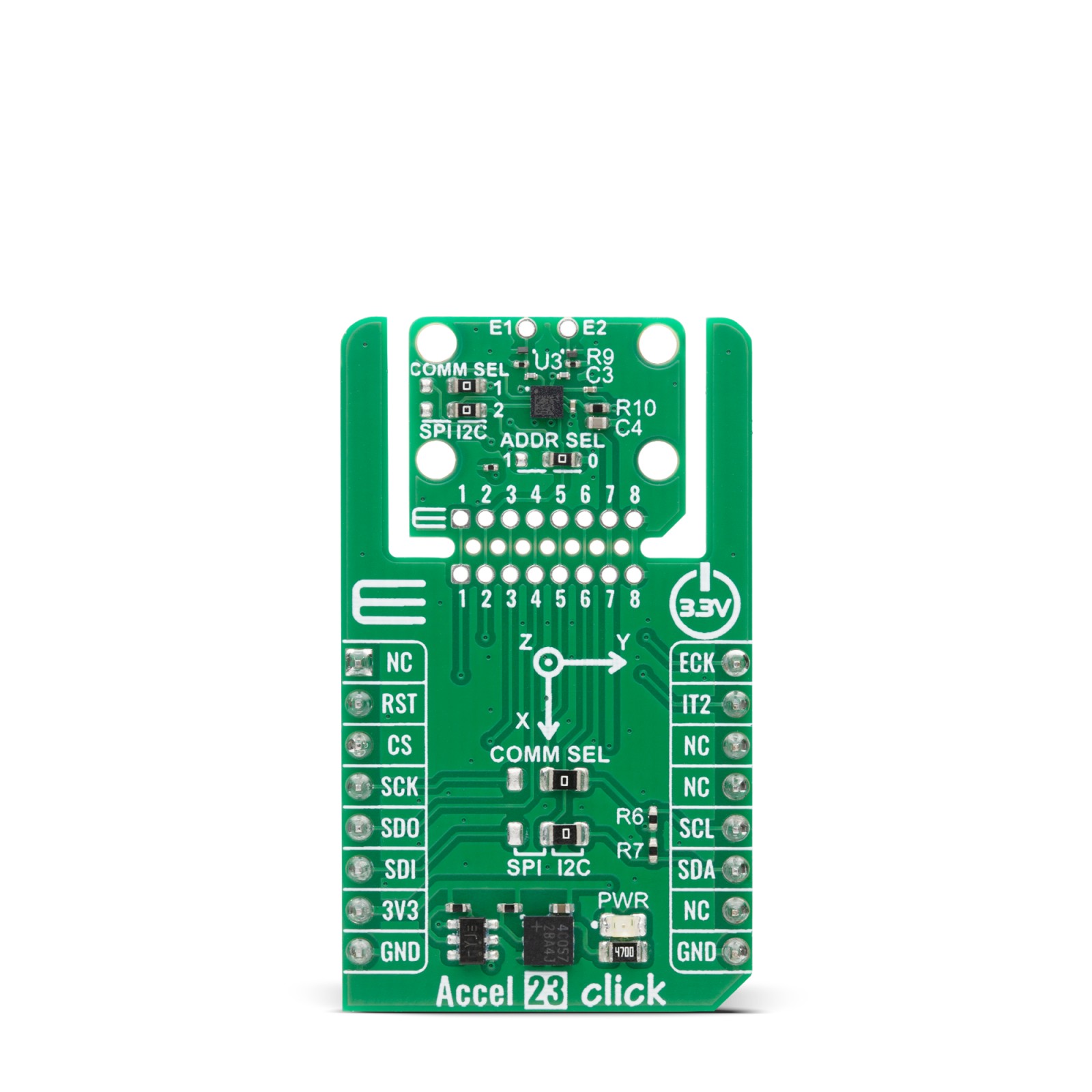 Accel 23 Click - Intelligent 3-axis accelerometer | MIKROE-6664