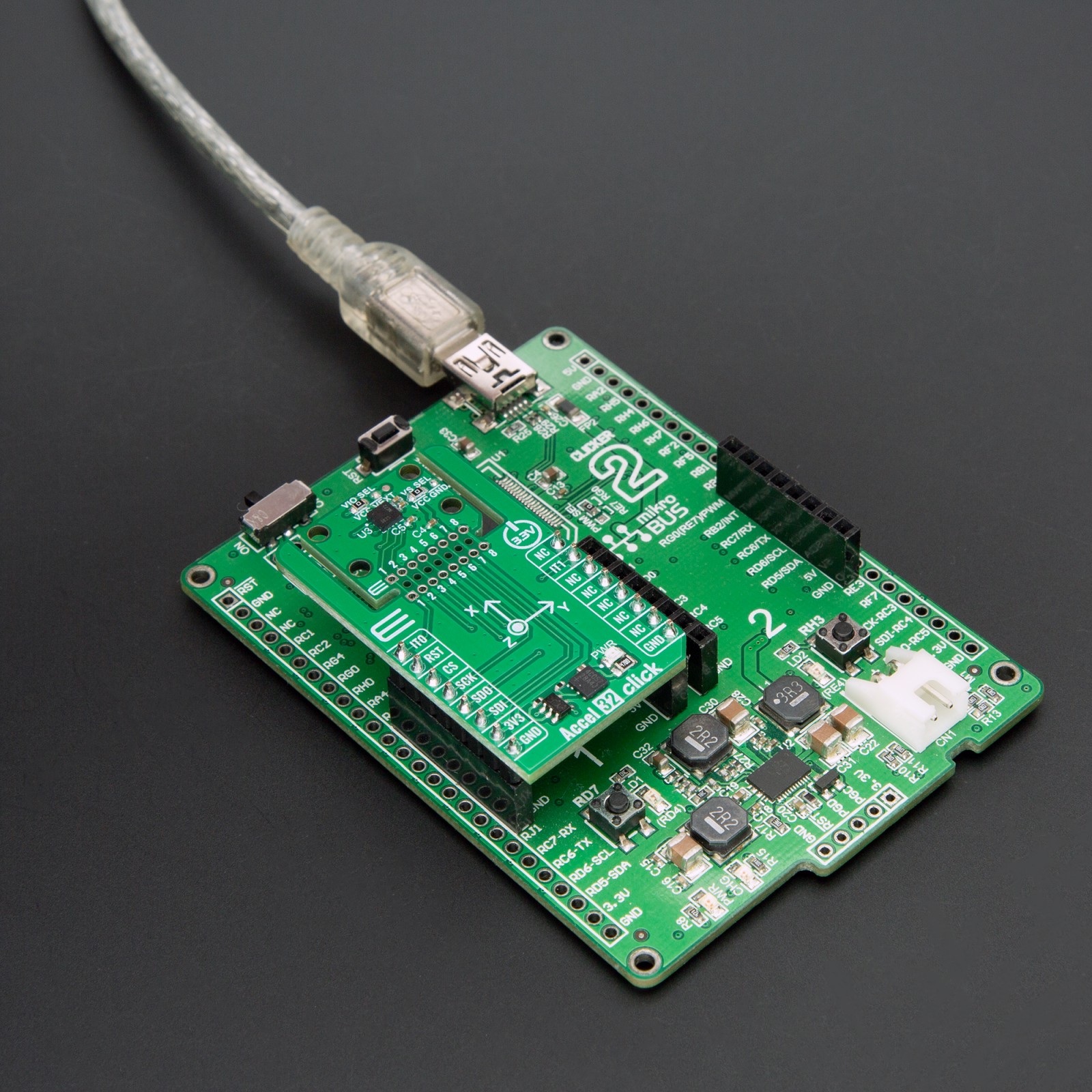 Accel 32 Click - 3-axis MEMS accelerometer | MIKROE-6565