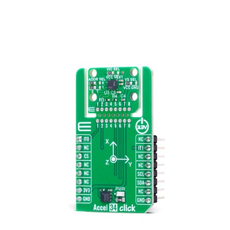 Accel 34 Click - 3-axis MEMS accelerometer | MIKROE-6566