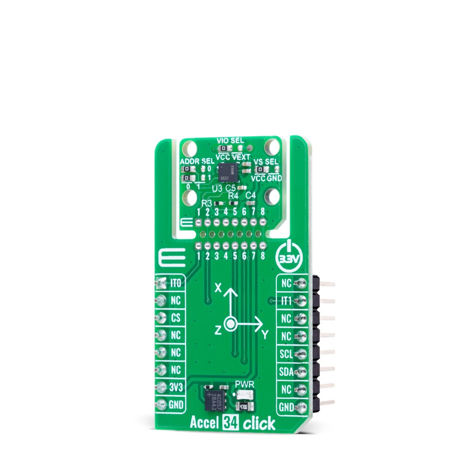 Accel 34 Click - 3-axis MEMS accelerometer | MIKROE-6566