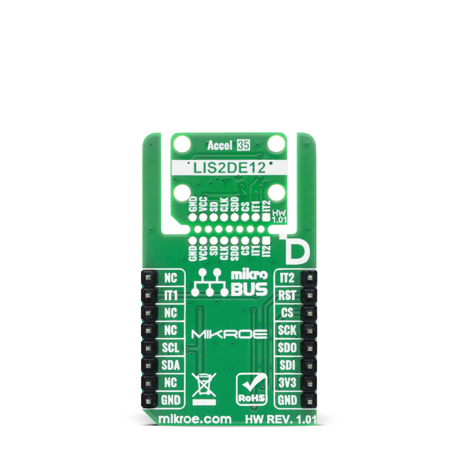 Accel 35 Click - 3-Axis Femto Accelerometer | MIKROE-6828