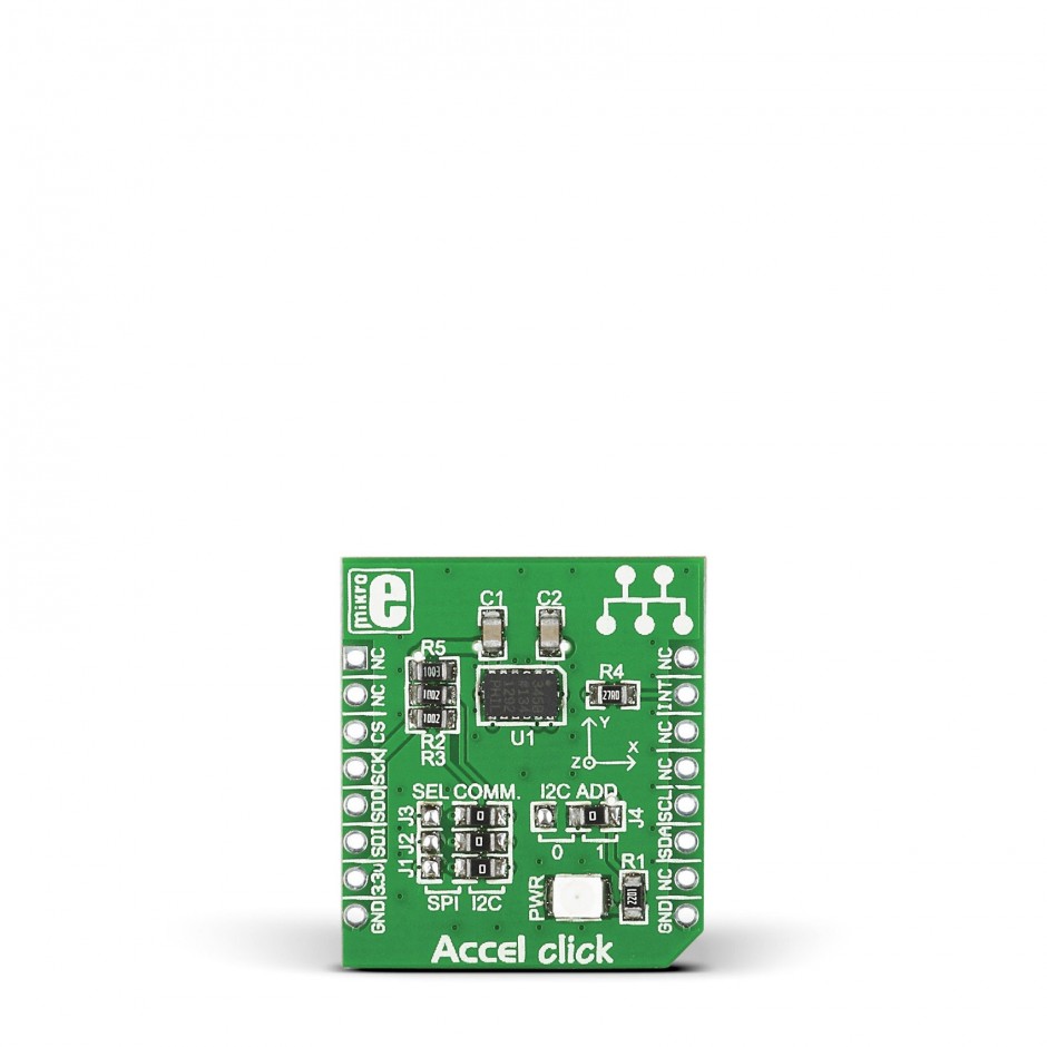 Accel click - Breakout board for ADXL345 serial accelerometer