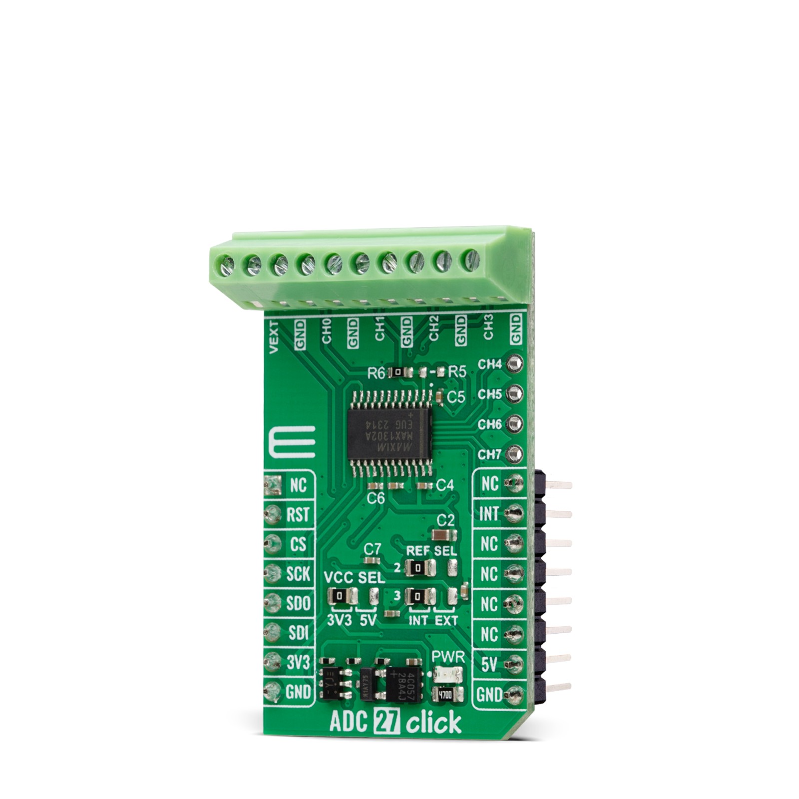 ADC 27 Click - Multi-channel analog signal conversion | MIKROE-6651
