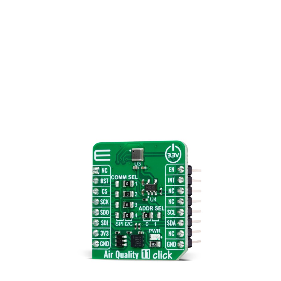 Air Quality 11 Click with ENS161 for Multi-Gas Indoor Air Monitoring