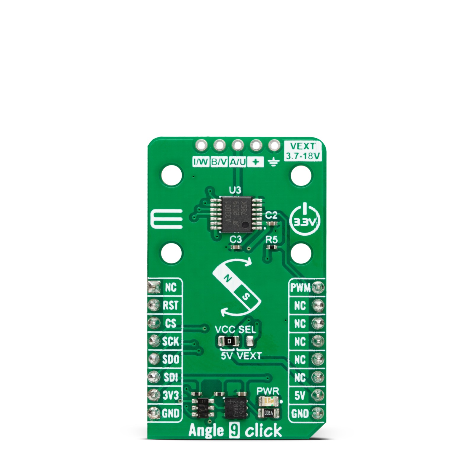 Angle 9 Click with AAS33001 for Precise Motion Sensing