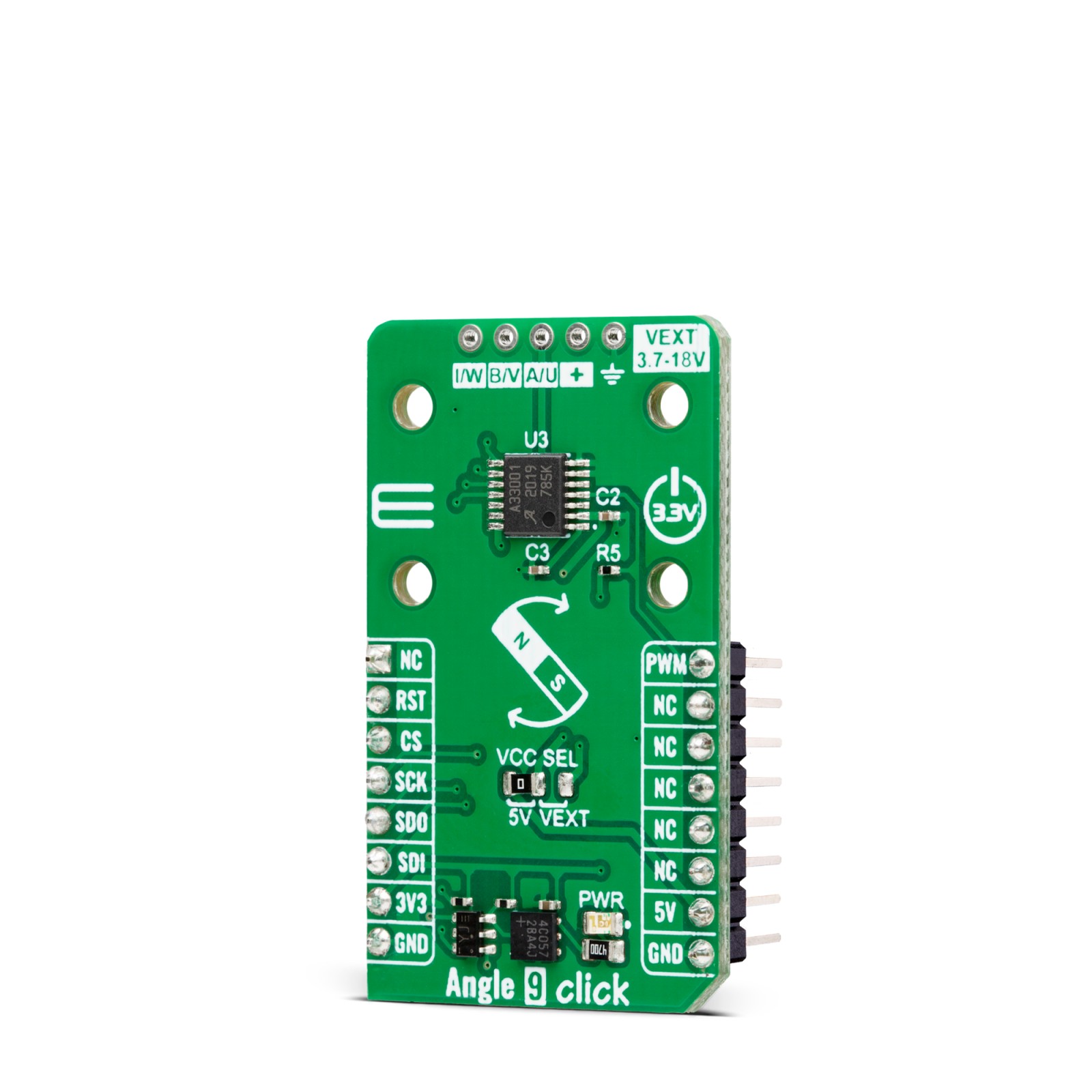 Angle 9 Click with AAS33001 for Precise Motion Sensing