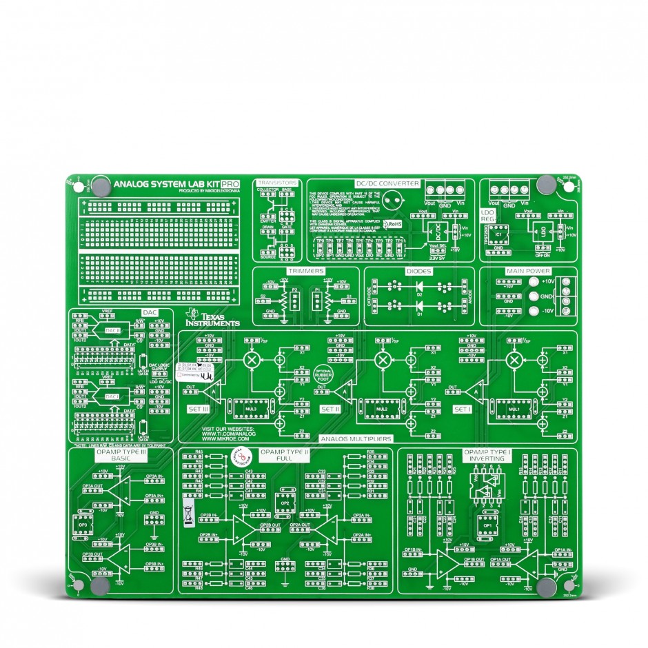 ASLK PRO - Board designed for engineering students to perform analog ...