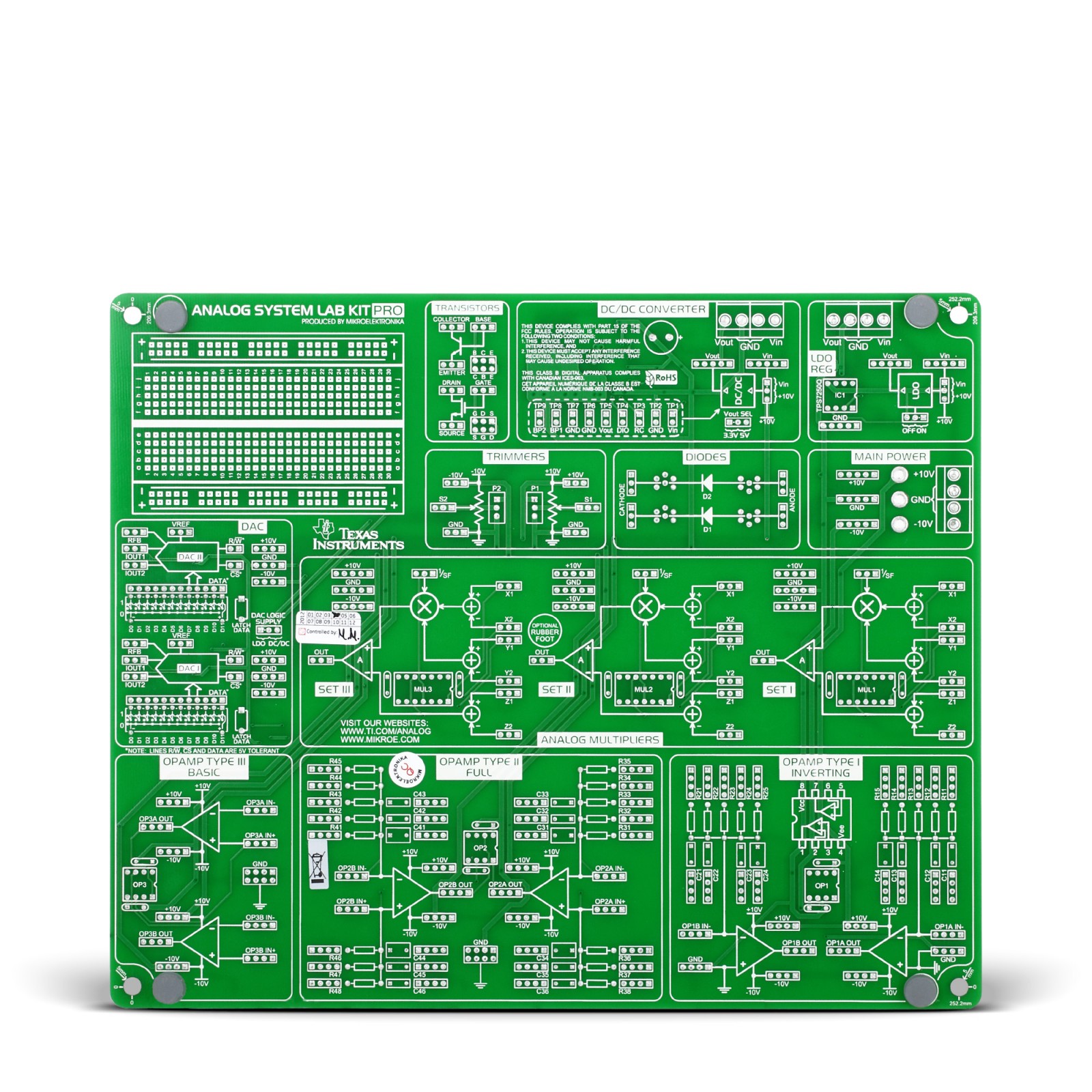 ASLK PRO - Board designed for engineering students to perform analog ...
