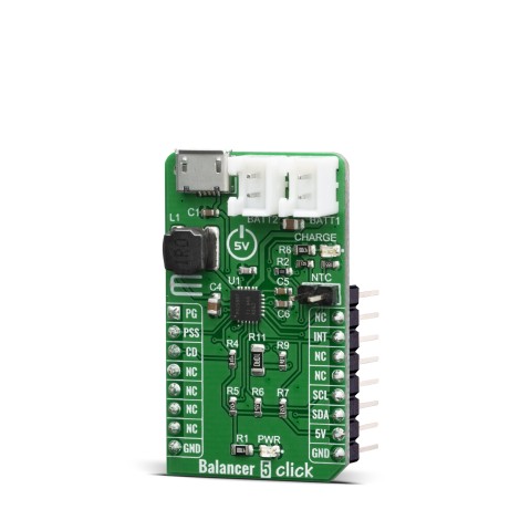 Balancer 5 Click | BQ25887 Two-Cell USB Boost Charger + Cell Balancing