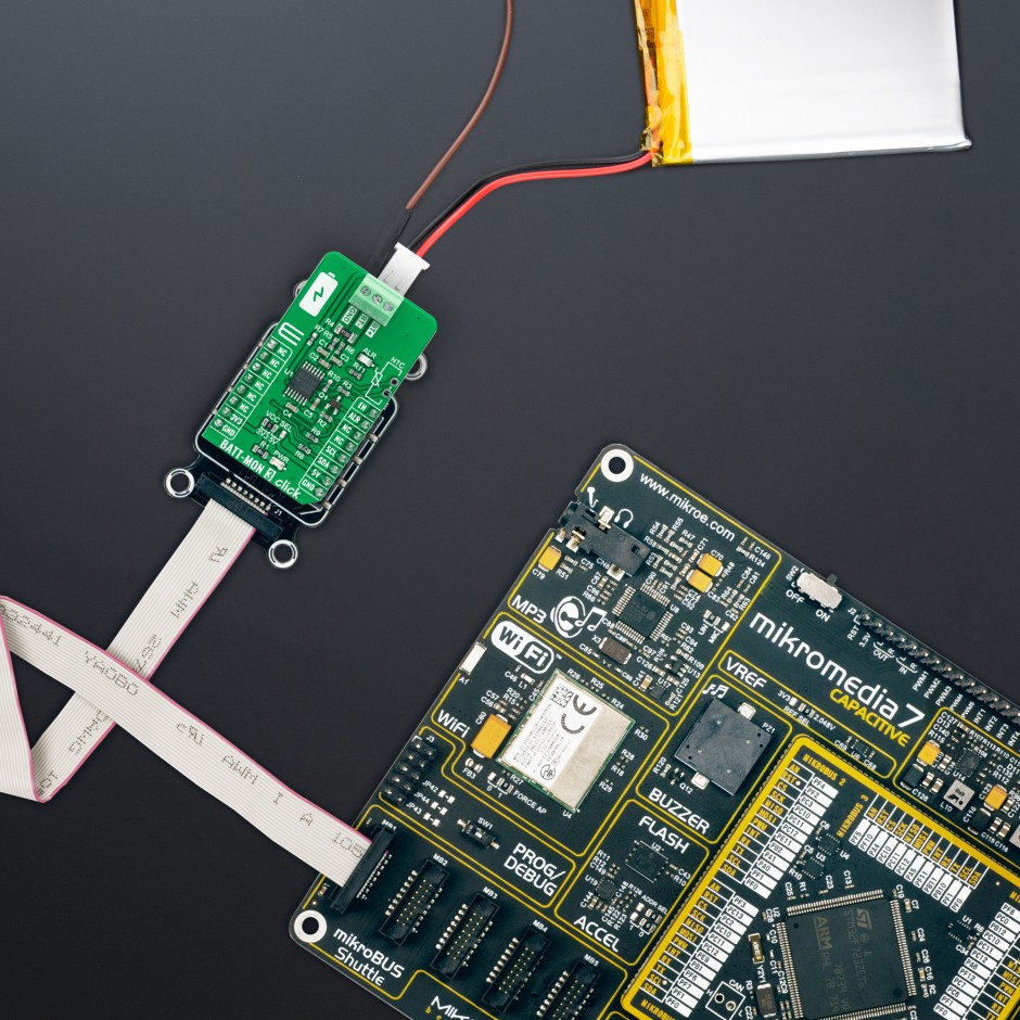 BATT-MON 3 Click | BQ35100 Battery Monitor for Cells & Packs