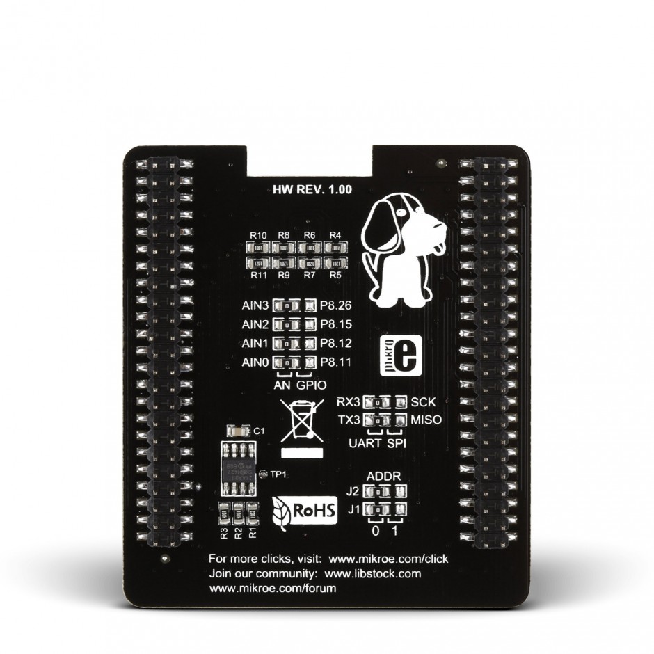 mikroBUS Cape Board | Extension for BeagleBone Black - MikroE