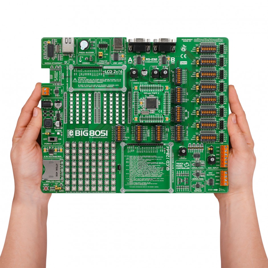 BIG8051 Development System - Silabs C8051 Board