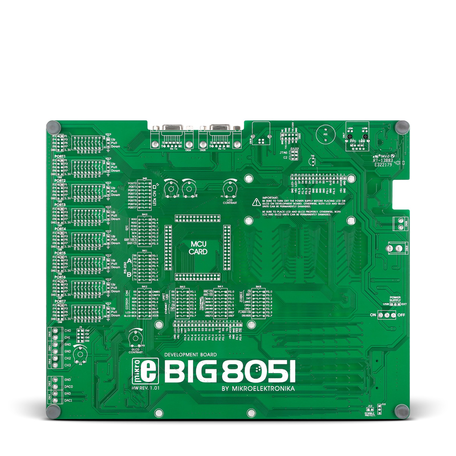 BIG8051 Development System - Silabs C8051 Board