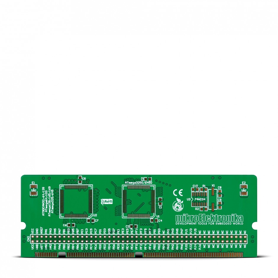 BIGAVR6 64-100-pin TQFP 1 MCU Card Empty PCB