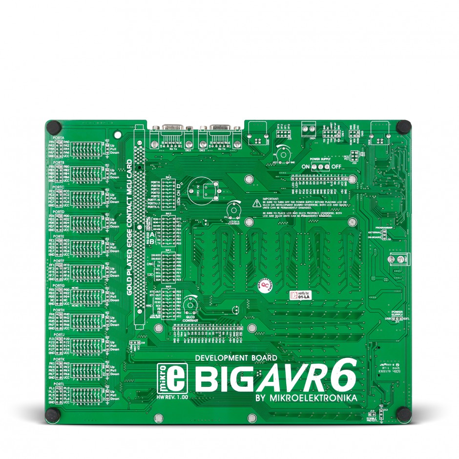 BIGAVR6 Development System - 64, 100-pin AVR Microcontroller Board