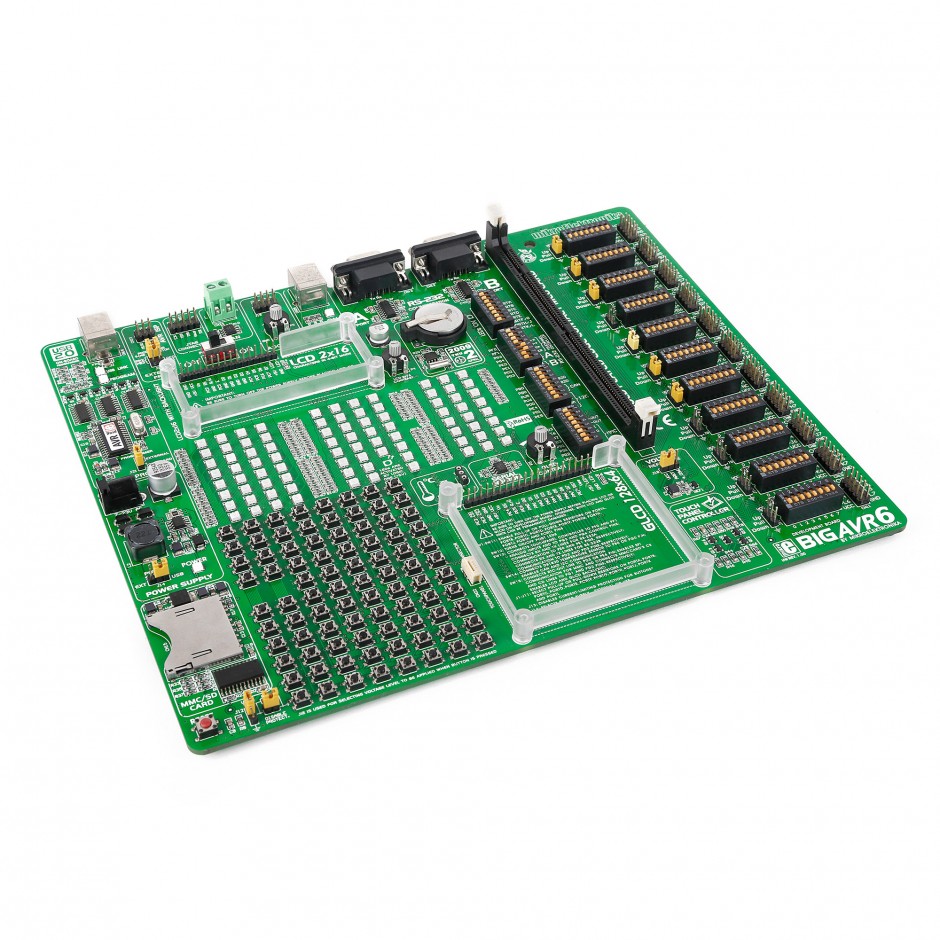 BIGAVR6 Development System - 64, 100-pin AVR Microcontroller Board