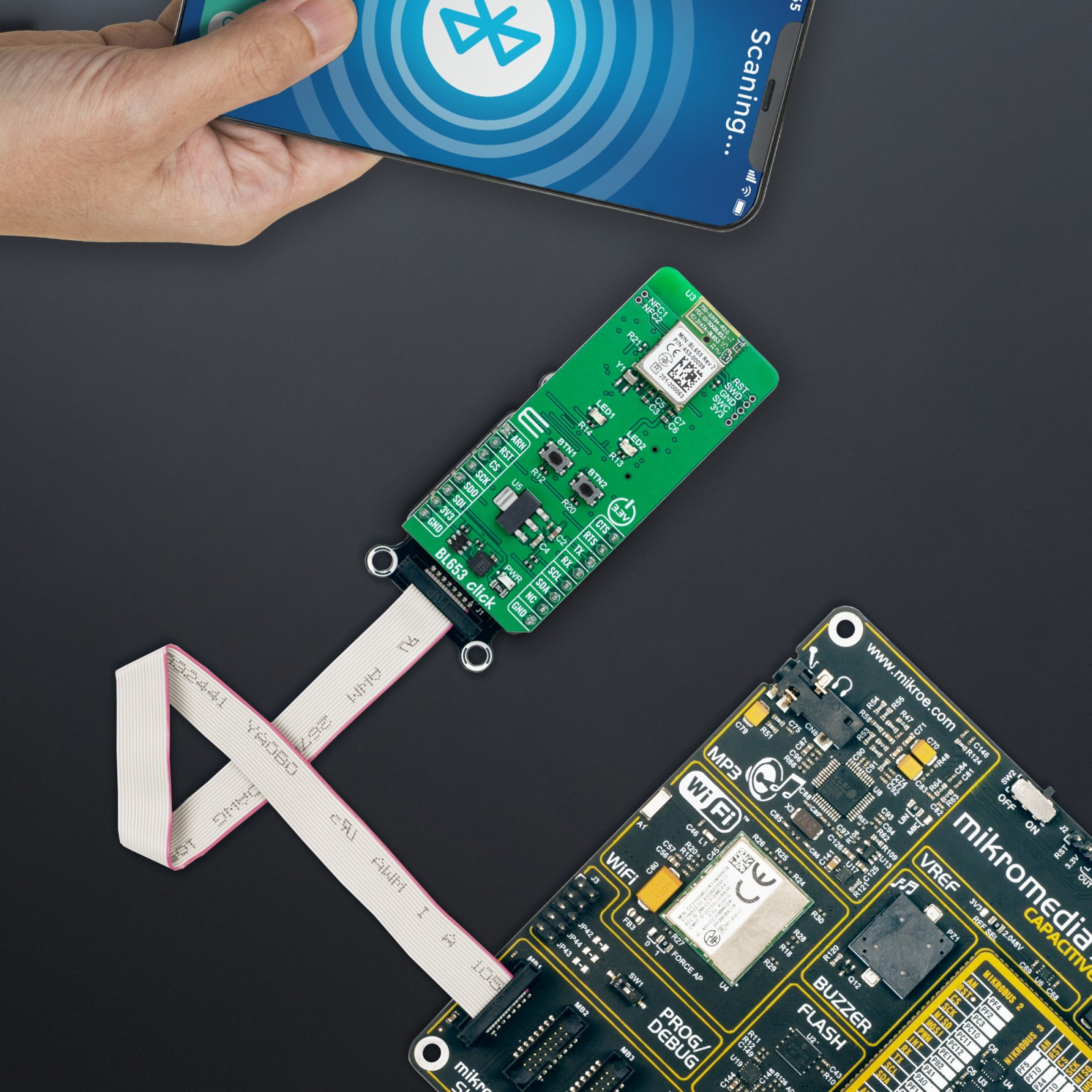 BL653 Click | For Bluetooth 5.4 and NFC connectivity - Low Energy Module Board | MIKROE-6433
