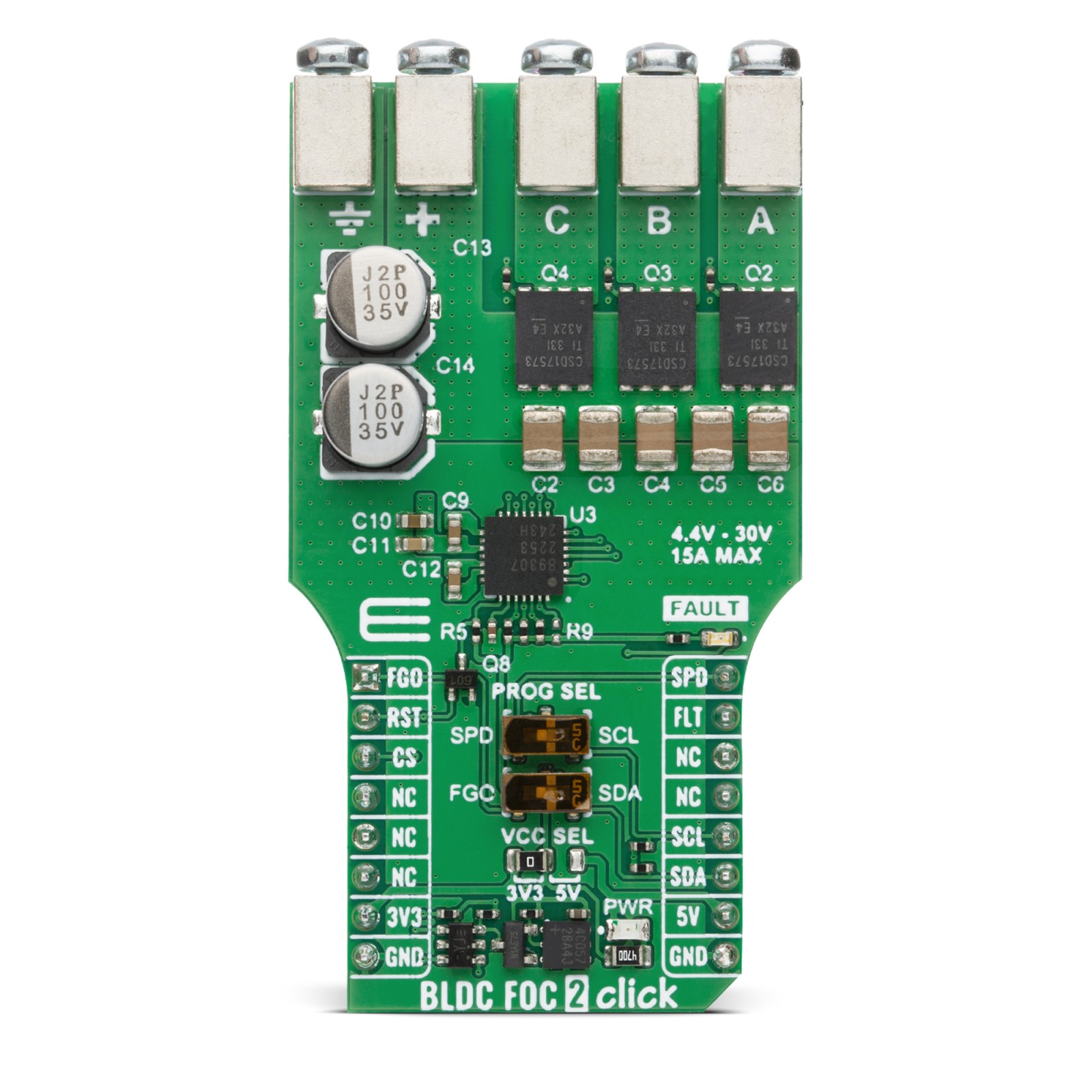 BLDC FOC 2 Click - FOC BLDC Motor Controller | MIKROE-6681