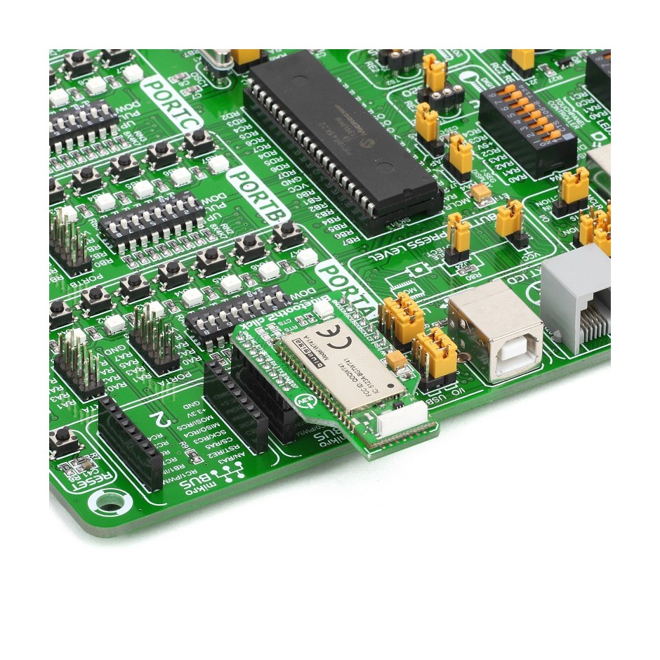 Bluetooth2 Click - Board features BLUEGIGA WT41 Bluetooth® 2.1 module
