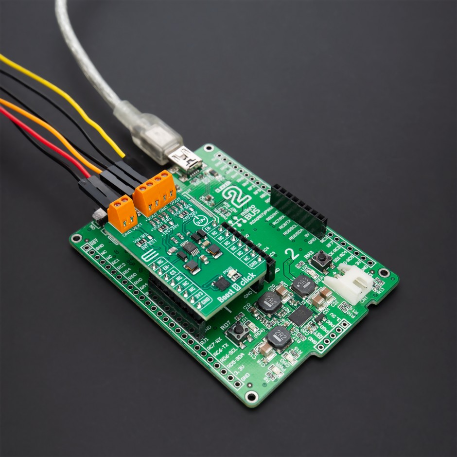 Boost 8 Click | LT1945 Dual Micropower DC-DC Converter