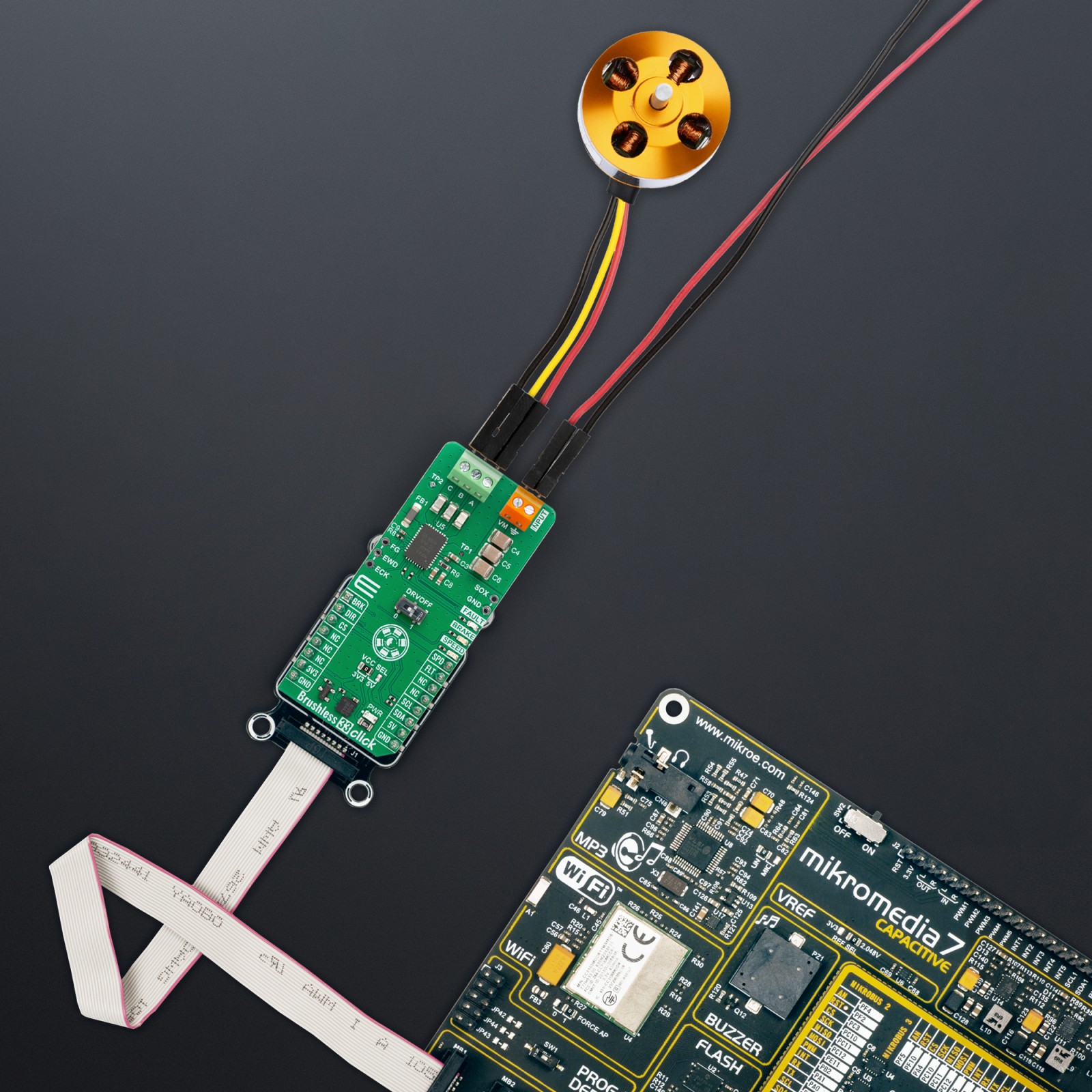 Brushless 33 Click - For brushless DC motor control | MIKROE-6481