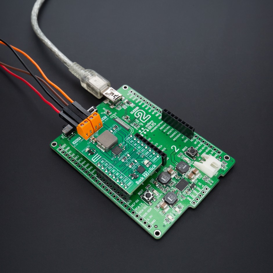 Buck 23 Click with MAX20010C Automotive Buck Converter