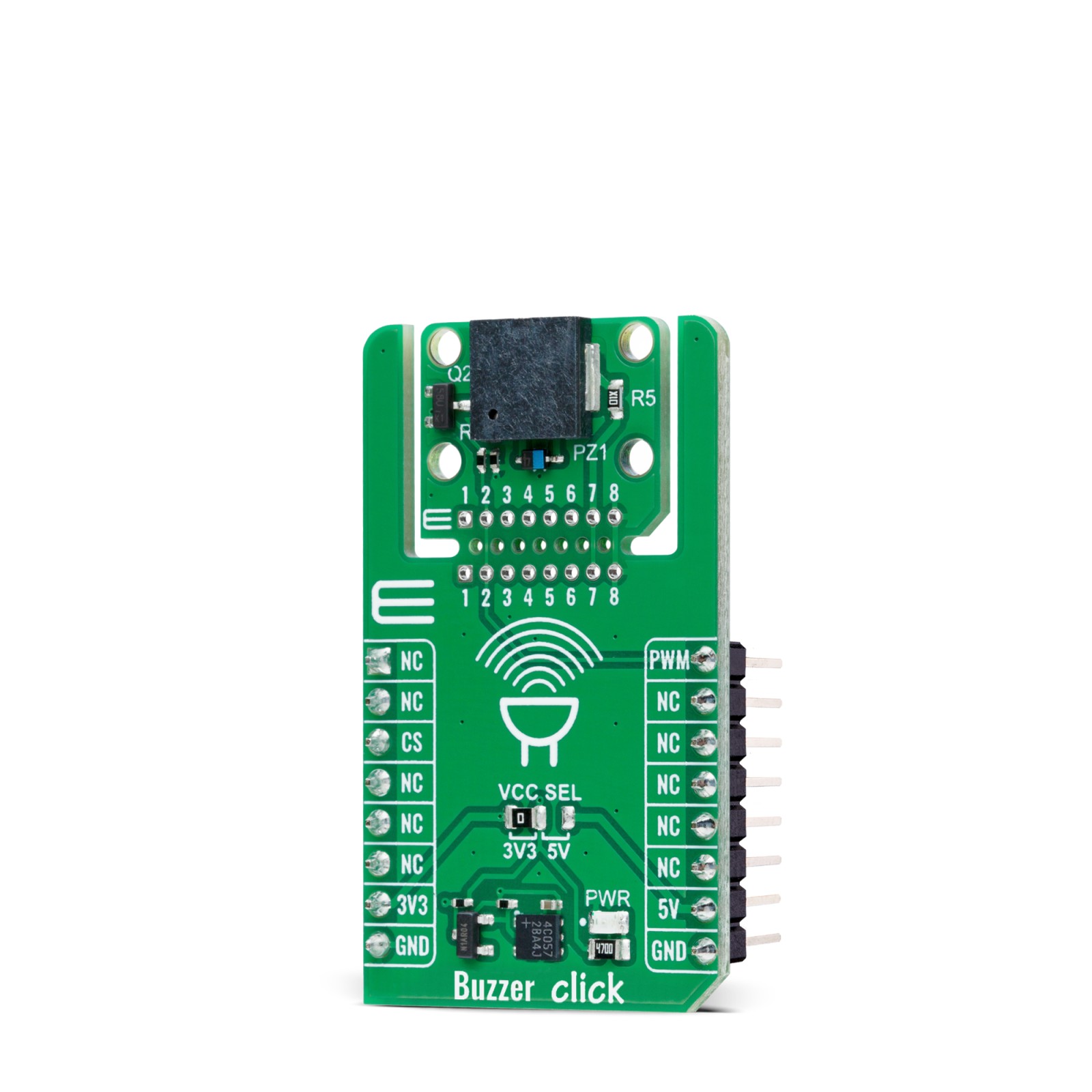 Buzzer Click Board featuring CPT-7502-65-SMT-TR piezoelectric buzzer ...
