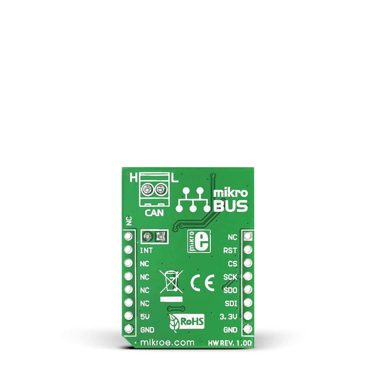 CAN SPI click 5v - Breakout board for MCP2551 CAN transciever
