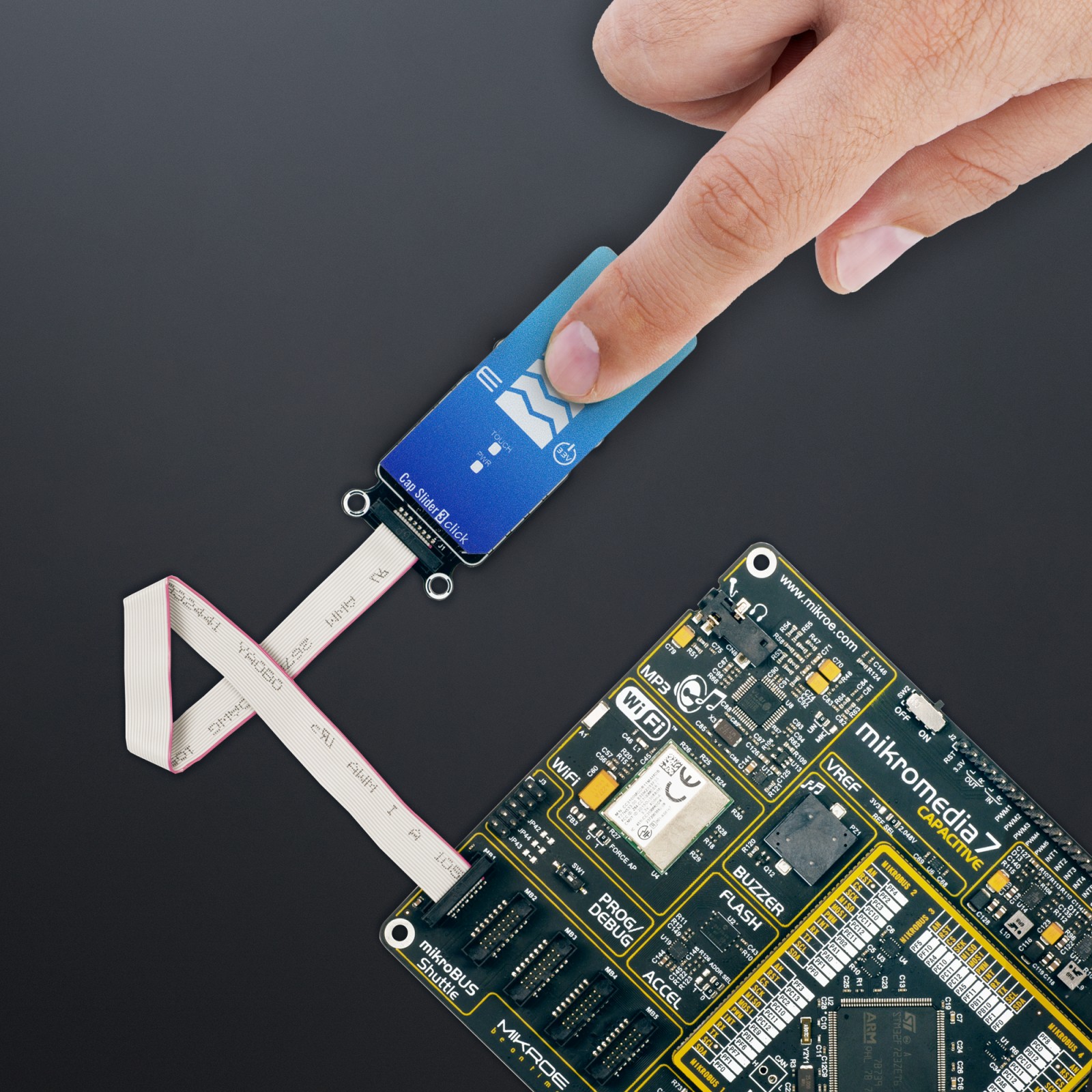 Cap Slider 3 Click - Capacitive sliding interface | MIKROE-6645