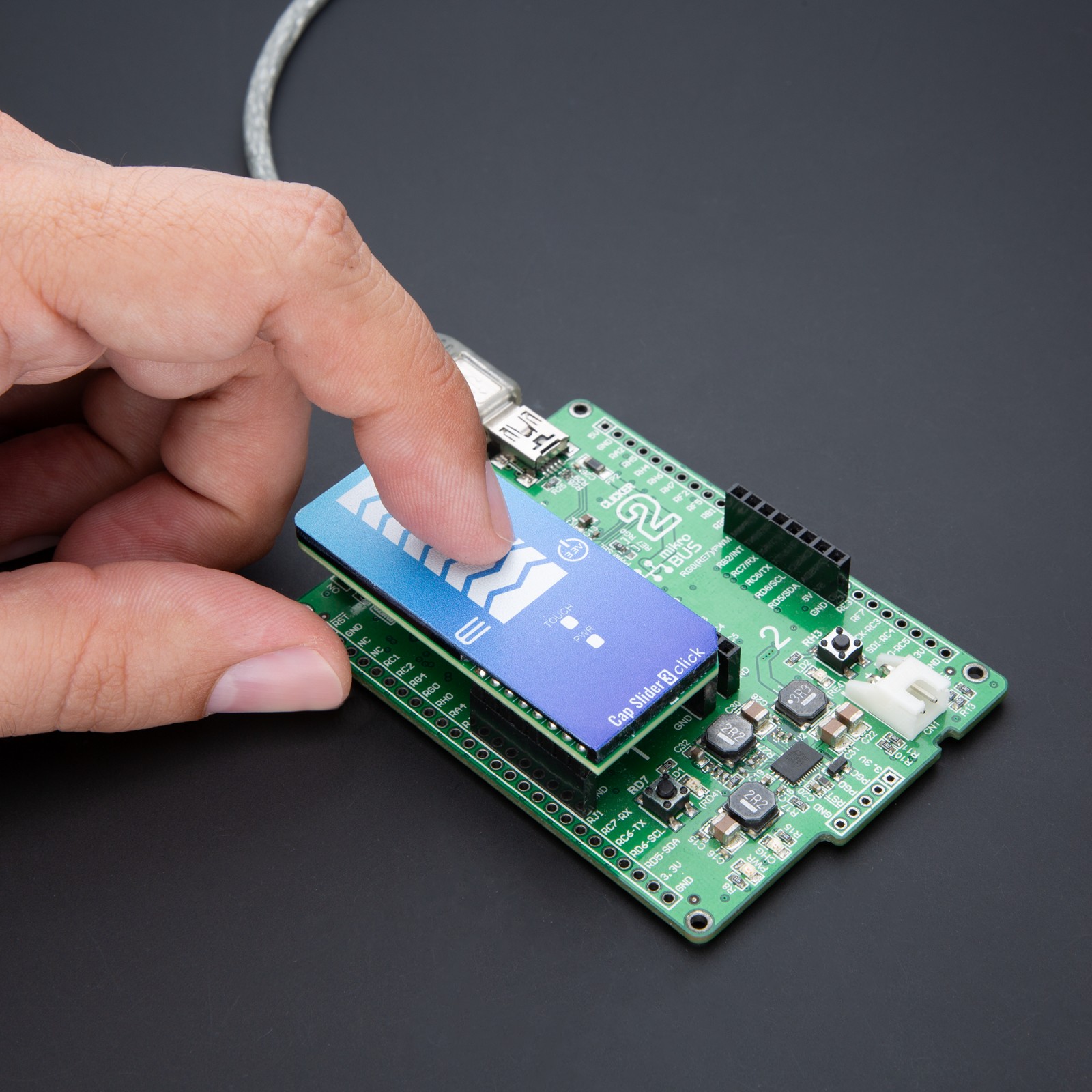 Cap Slider 3 Click - Capacitive sliding interface | MIKROE-6645